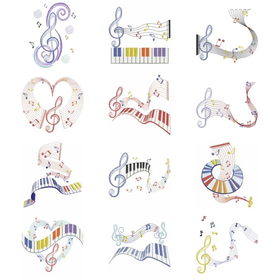 Rippled Music Notes 2 | OregonPatchWorks