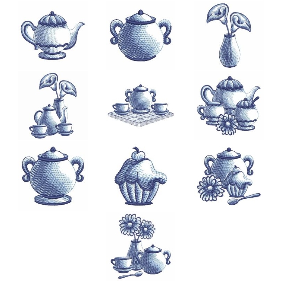 Delft Blue Tea Time | OregonPatchWorks