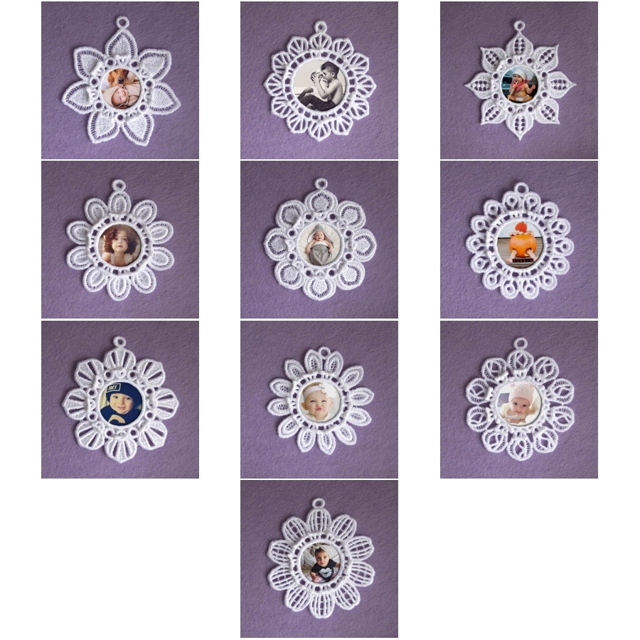 FSL Flower Photo Ornaments | OregonPatchWorks