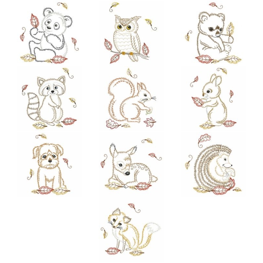 Vintage Fall Animals | OregonPatchWorks