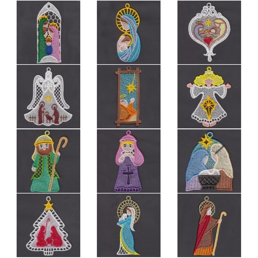 FSL Nativity Ornaments 3 | OregonPatchWorks