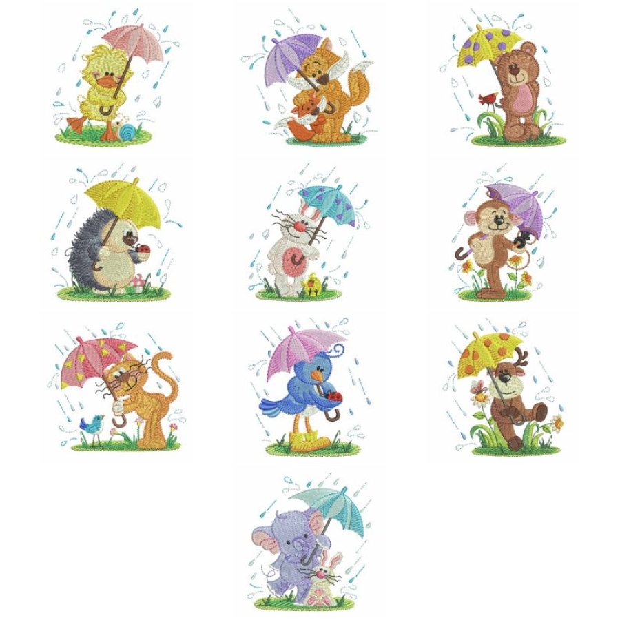 Animals Under Umbrellas | OregonPatchWorks