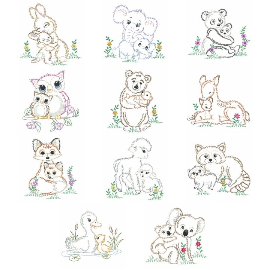 Vintage Mom And Baby Animals | OregonPatchWorks