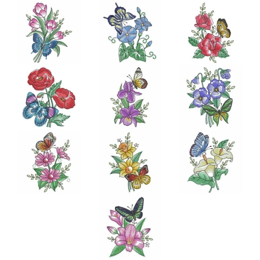 Butterfly And Blooms 2 | OregonPatchWorks