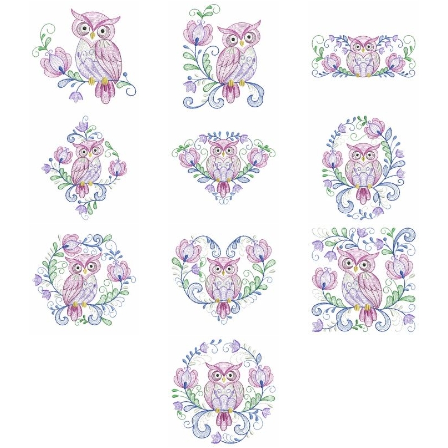 Rosemaling Owl 2 | OregonPatchWorks