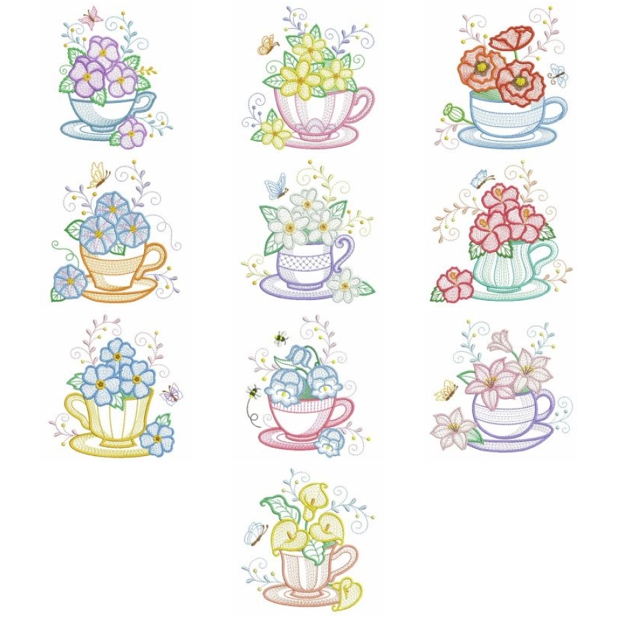 Teacup In Bloom 3 | OregonPatchWorks