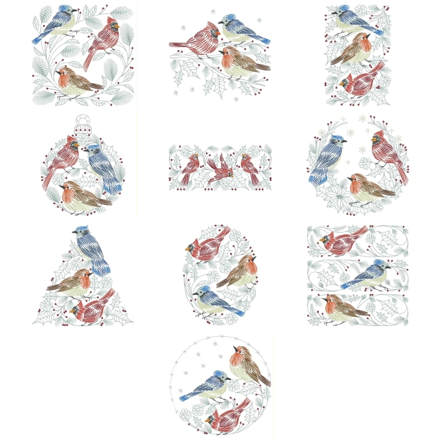 Vintage Winte Birds | OregonPatchWorks