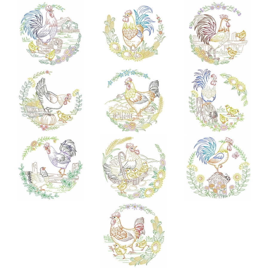 Vintage Chickens 4 | OregonPatchWorks