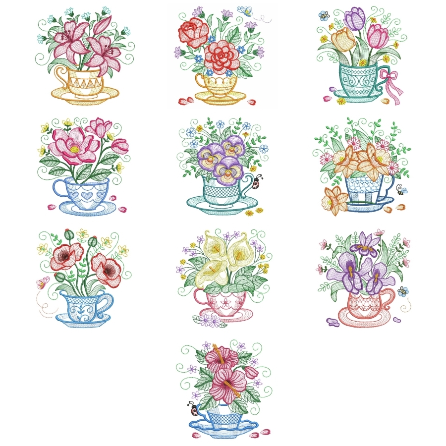 Teacup In Bloom 6 | OregonPatchWorks