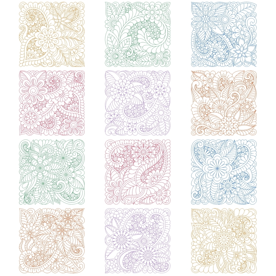 Trapunto Mehndi Elegance | OregonPatchWorks