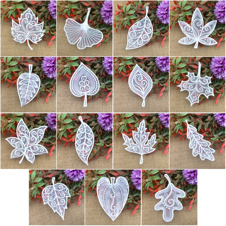 Organza Leaves 2 | OregonPatchWorks