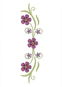 Floral Swirls Borders And Corners 5x7 | OregonPatchWorks
