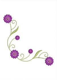 Floral Swirls Borders And Corners 5x7 | OregonPatchWorks
