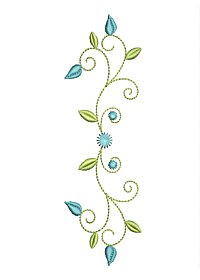 Floral Swirls Borders And Corners 5x7 | OregonPatchWorks