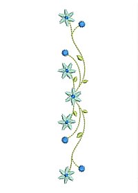 Floral Swirls Borders And Corners 5x7 | OregonPatchWorks