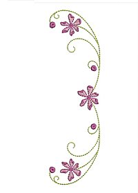 Floral Swirls Borders And Corners 5x7 | OregonPatchWorks