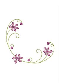 Floral Swirls Borders And Corners 5x7 | OregonPatchWorks