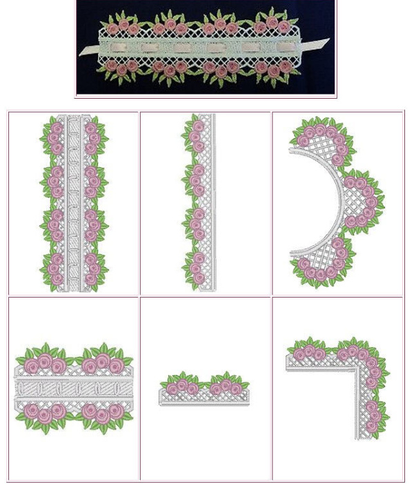 ANTIQUE ROSE LACE EDGES AND INSERTION | OregonPatchWorks