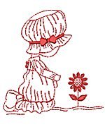 Redwork Sunbonnets Garden | OregonPatchWorks