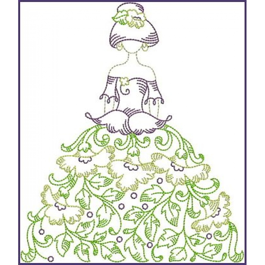 Colorwork Flower Lady 6 | OregonPatchWorks