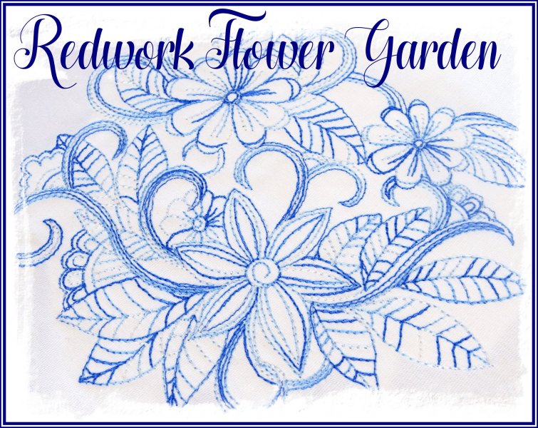 Redwork Flower Garden | OregonPatchWorks