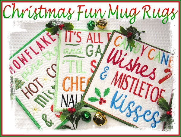 Christmas Fun Mug Rugs and Sayings | OregonPatchWorks