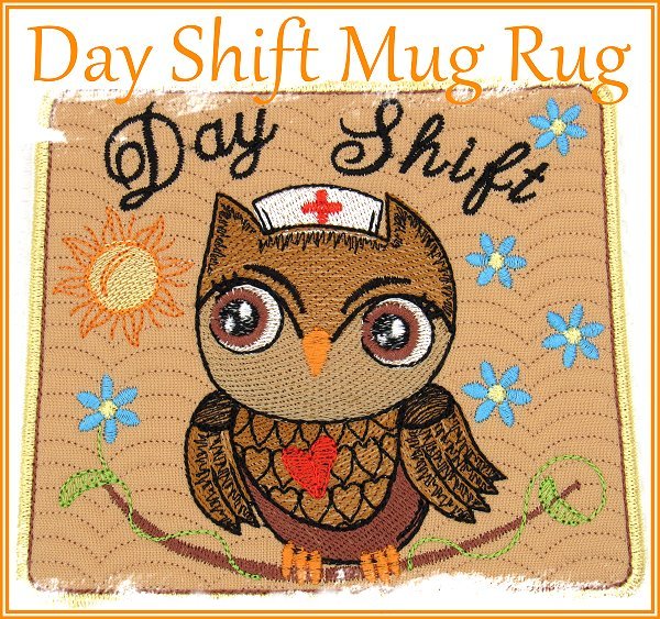 Owl Day and Night Shift Mug Rugs Combo