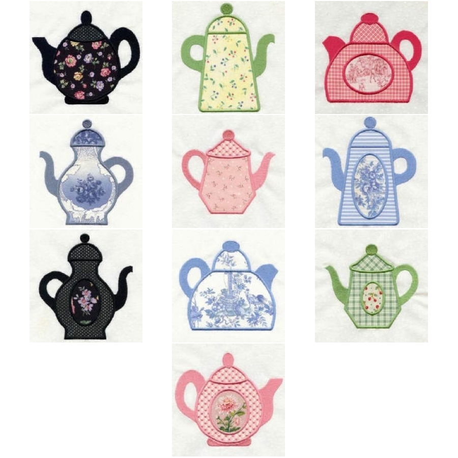 Tea Time Applique 5X7 | OregonPatchWorks