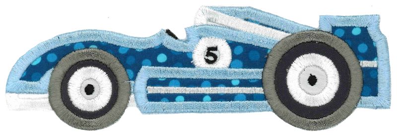854 Race Cars Applique