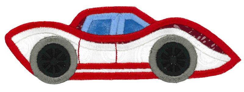 854 Race Cars Applique