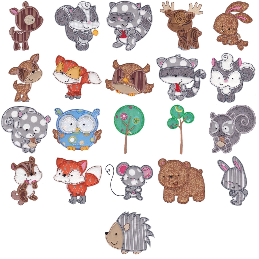 626 Forest Animals Applique | OregonPatchWorks