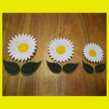 Decorative Shasta Daisies & Leaves | OregonPatchWorks