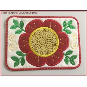 ITH Applique Flowers Mug Rugs | OregonPatchWorks
