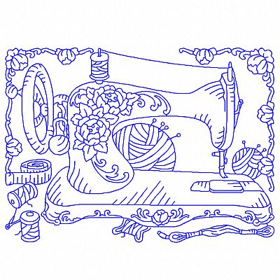 Sewing Machine Lineart