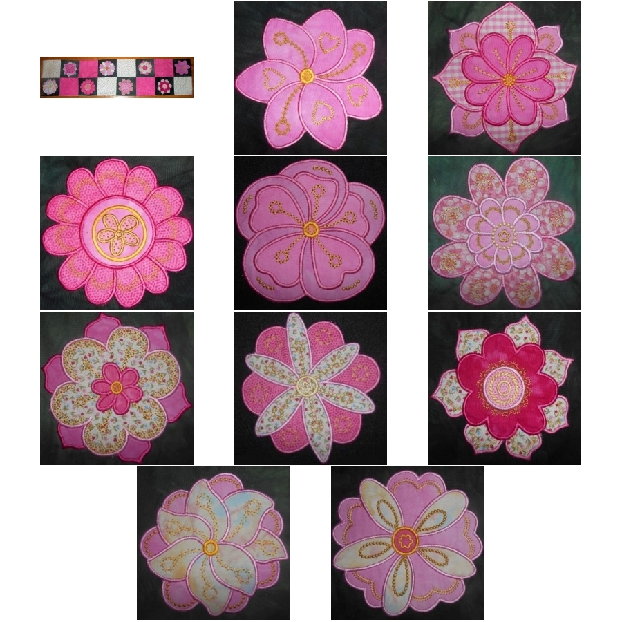 Decorative Applique Flowers | OregonPatchWorks