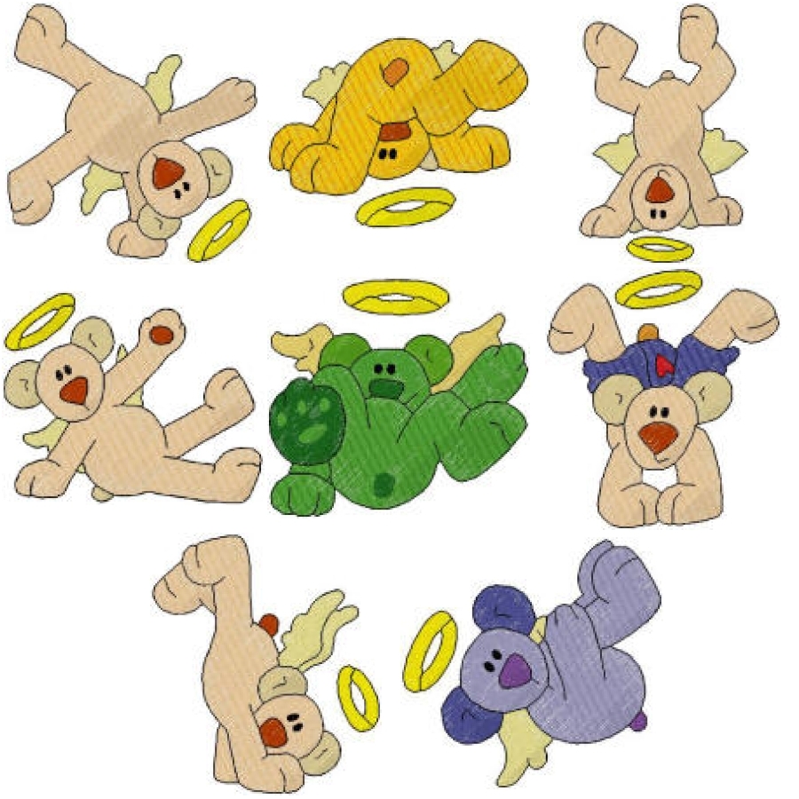 Tumbling Teddy Full Stitch | OregonPatchWorks