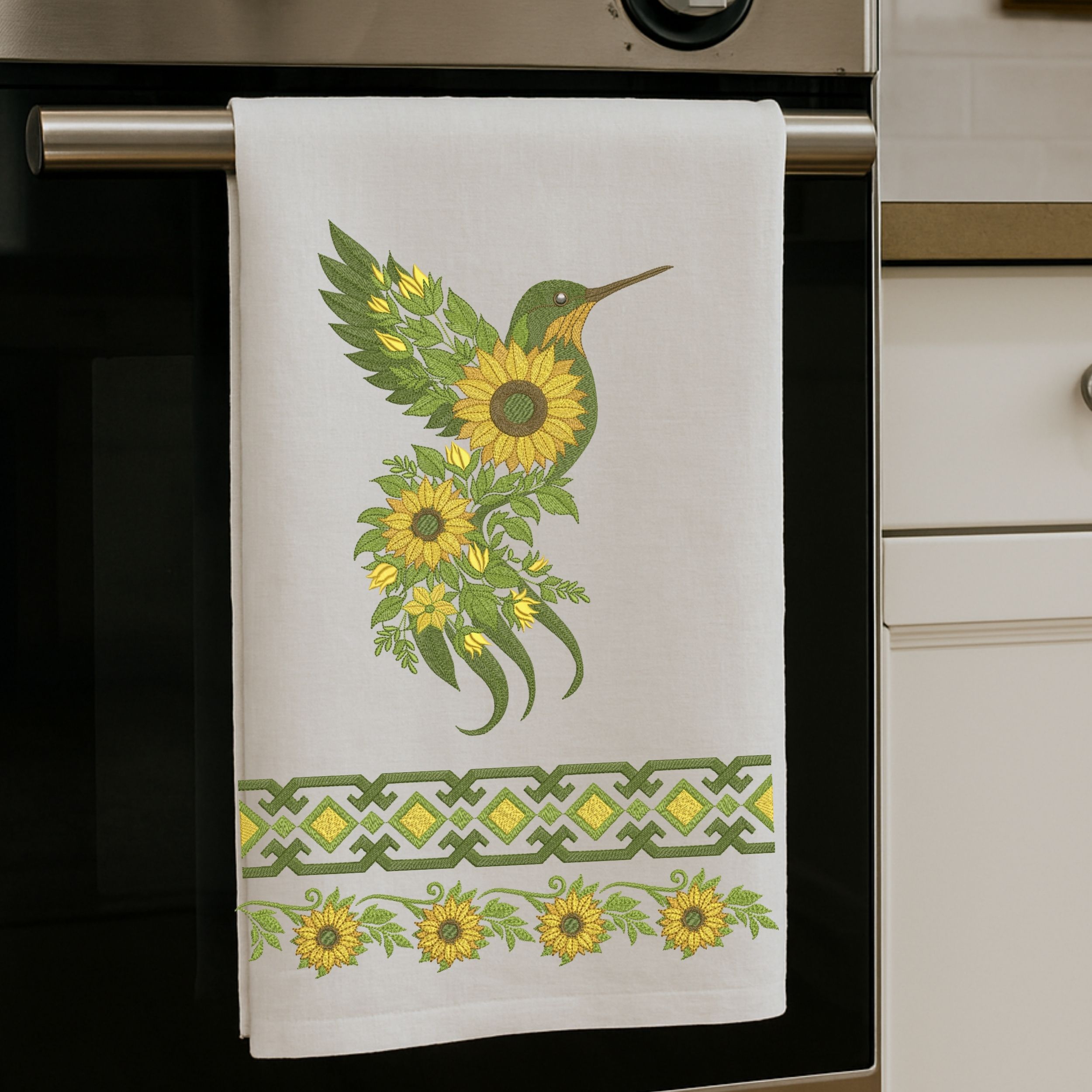 Set of 3 Sunflower Hummingbird Border