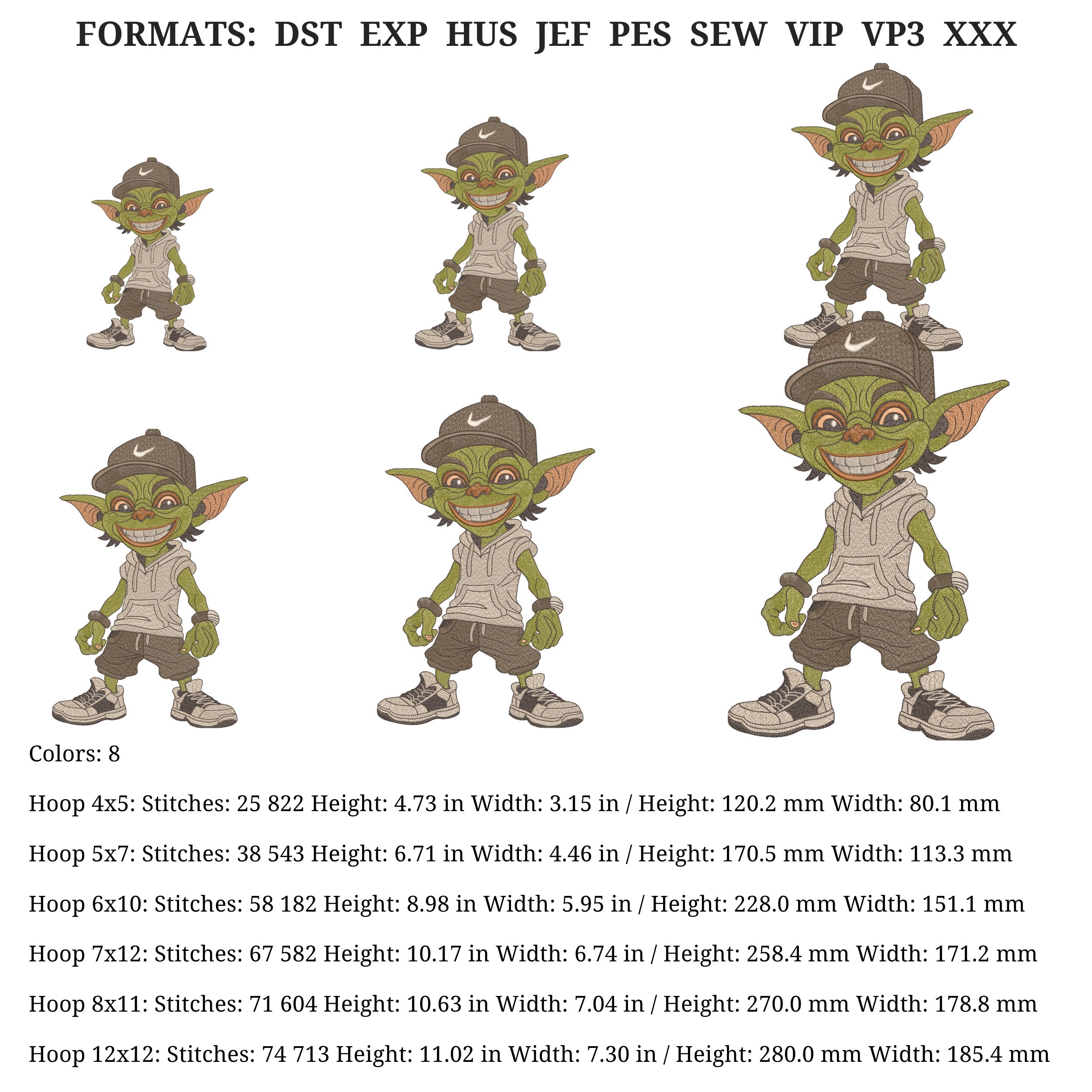 Goblin patch Halloween hip hop monster