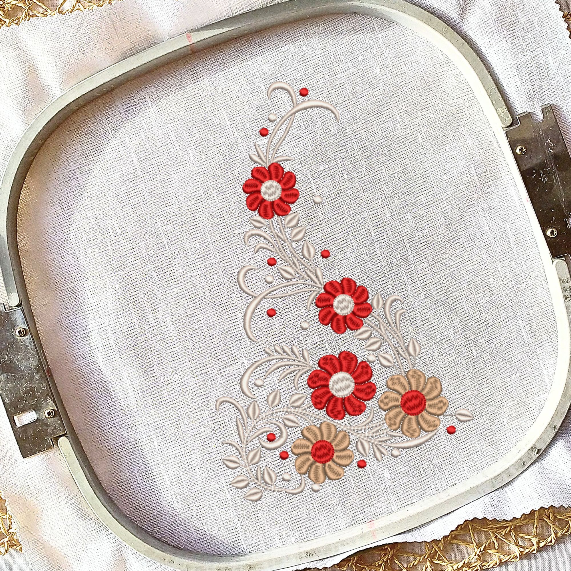 Decorative floral Corner | OregonPatchWorks