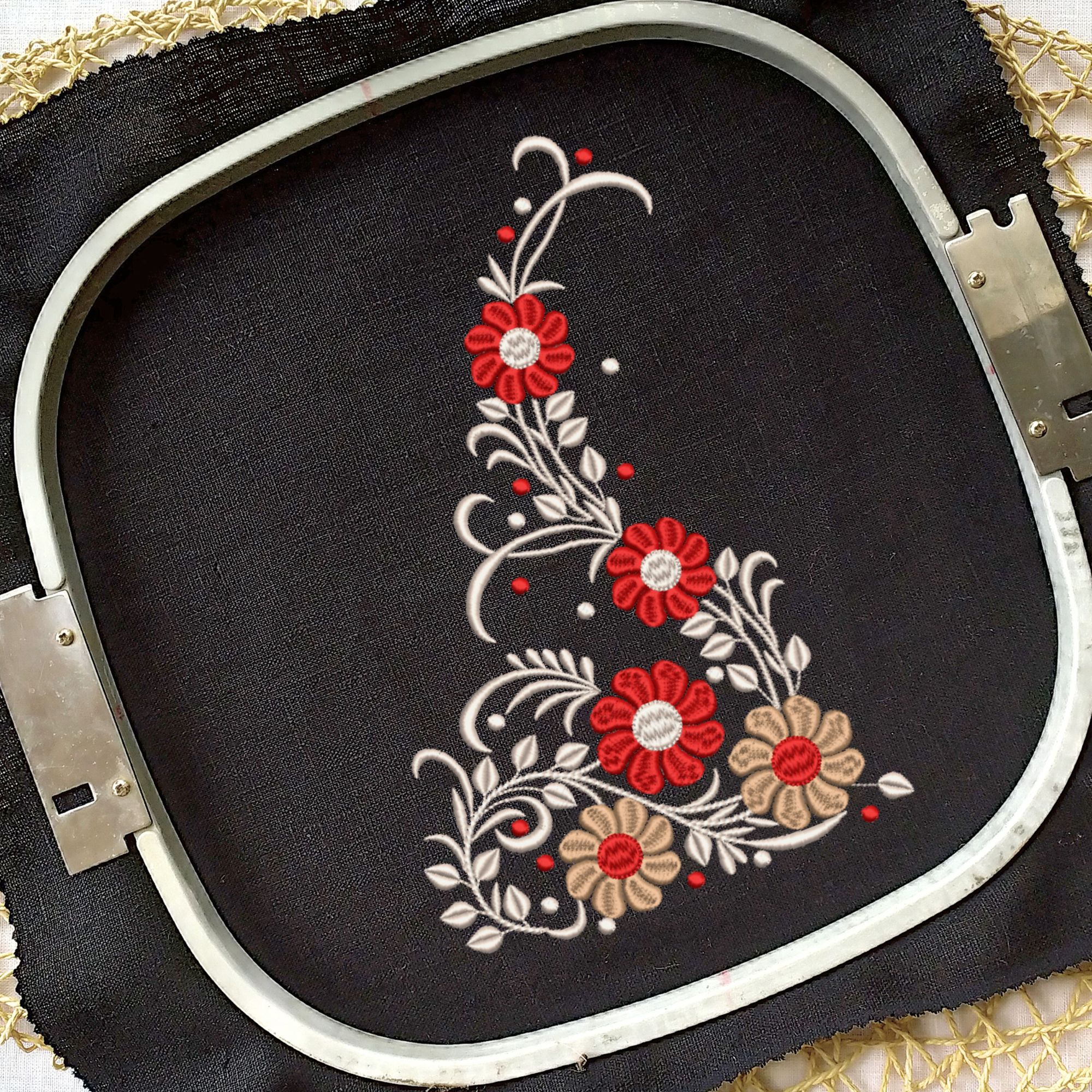 Decorative floral Corner | OregonPatchWorks