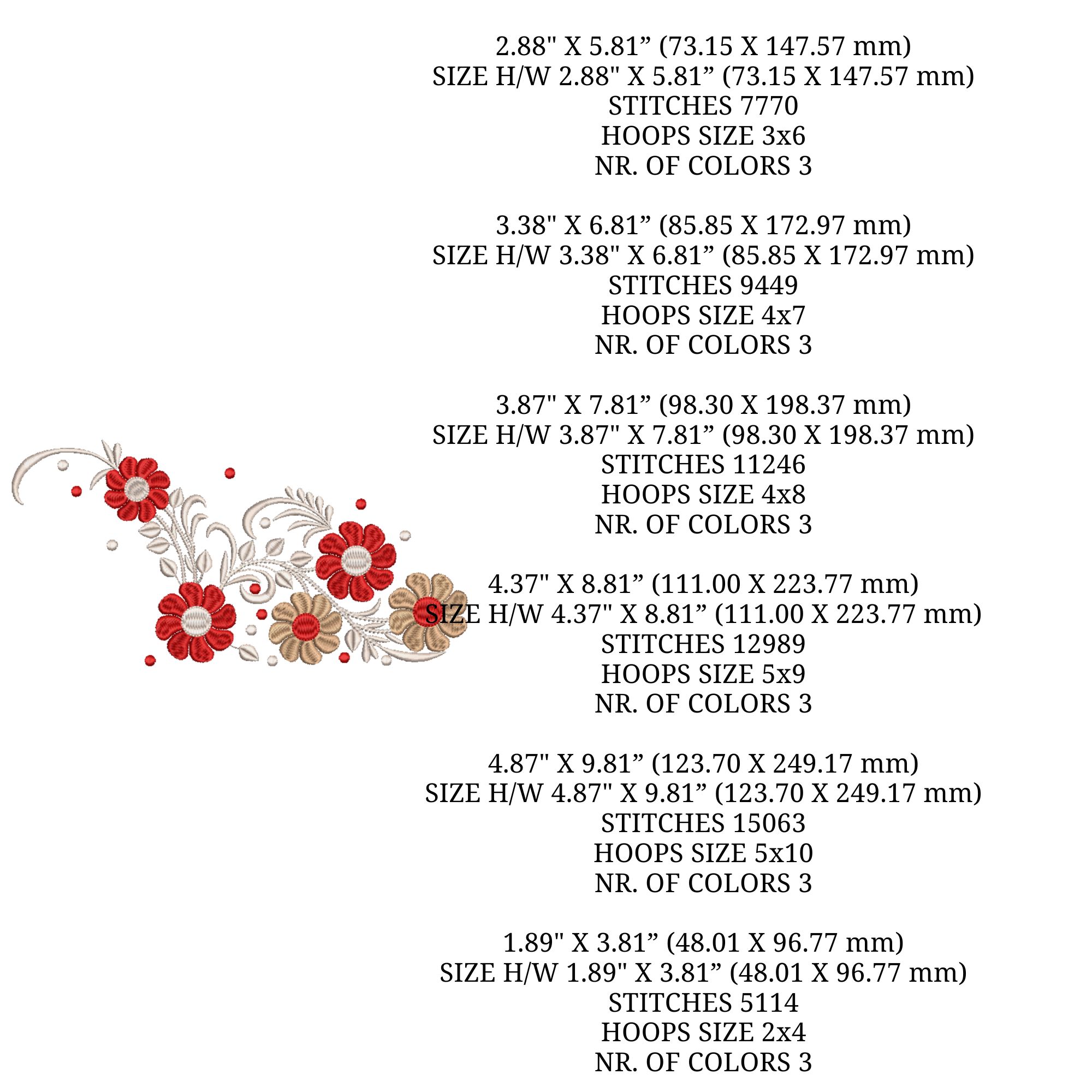 Decorative floral Corner 2 | OregonPatchWorks