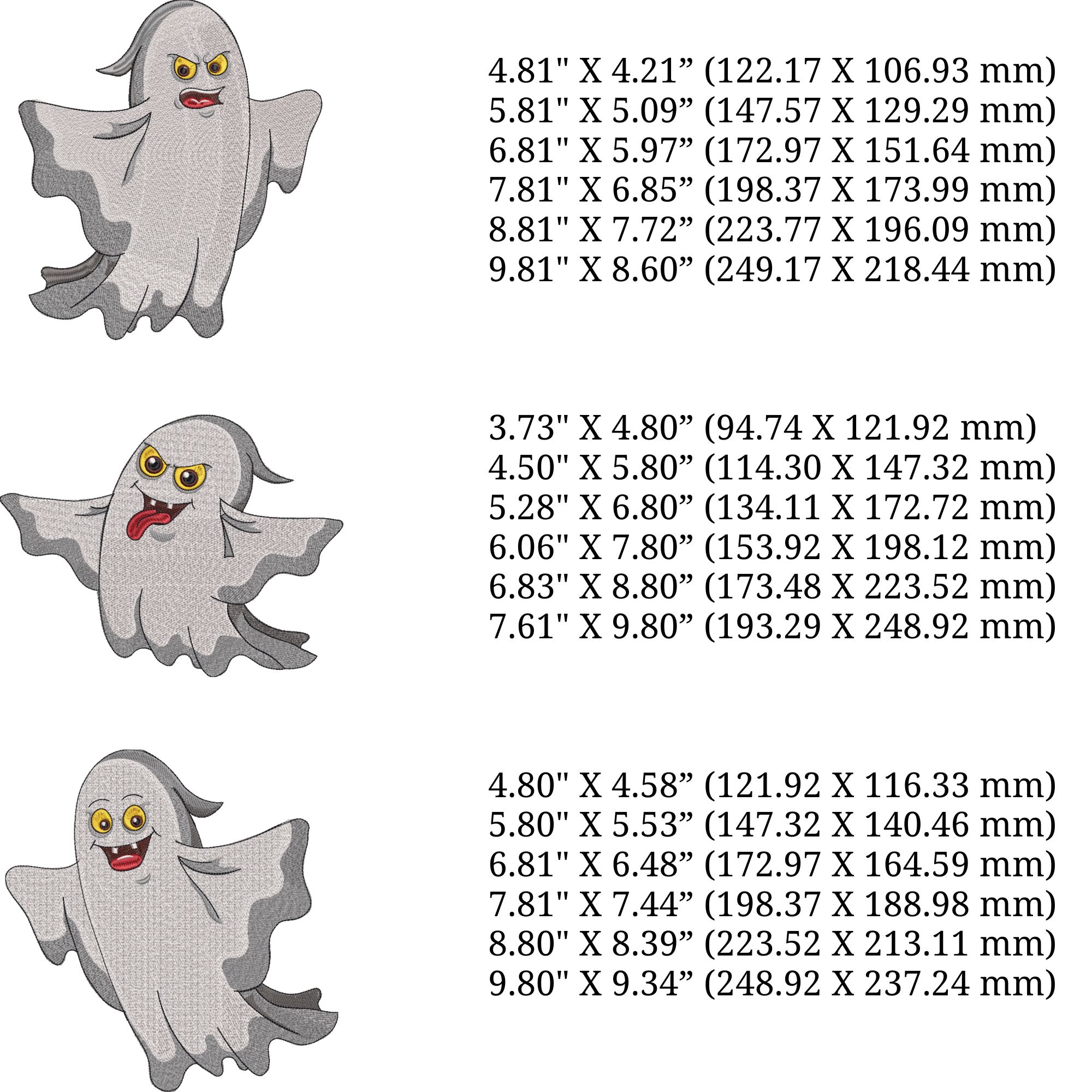 Set of 3 Spooky Ghost | OregonPatchWorks
