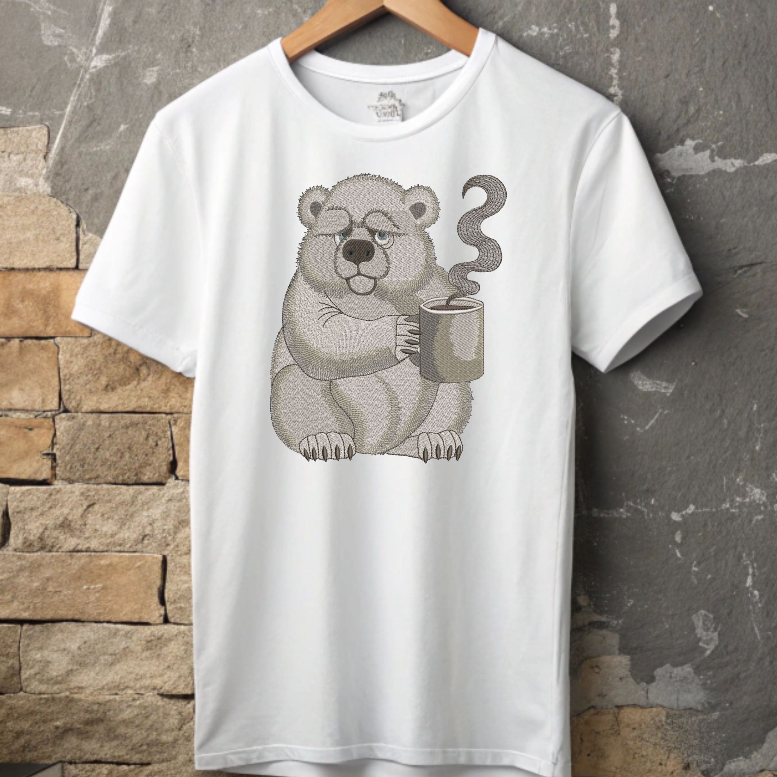 Sleepy Grumpy Coffee Polar Bear | OregonPatchWorks