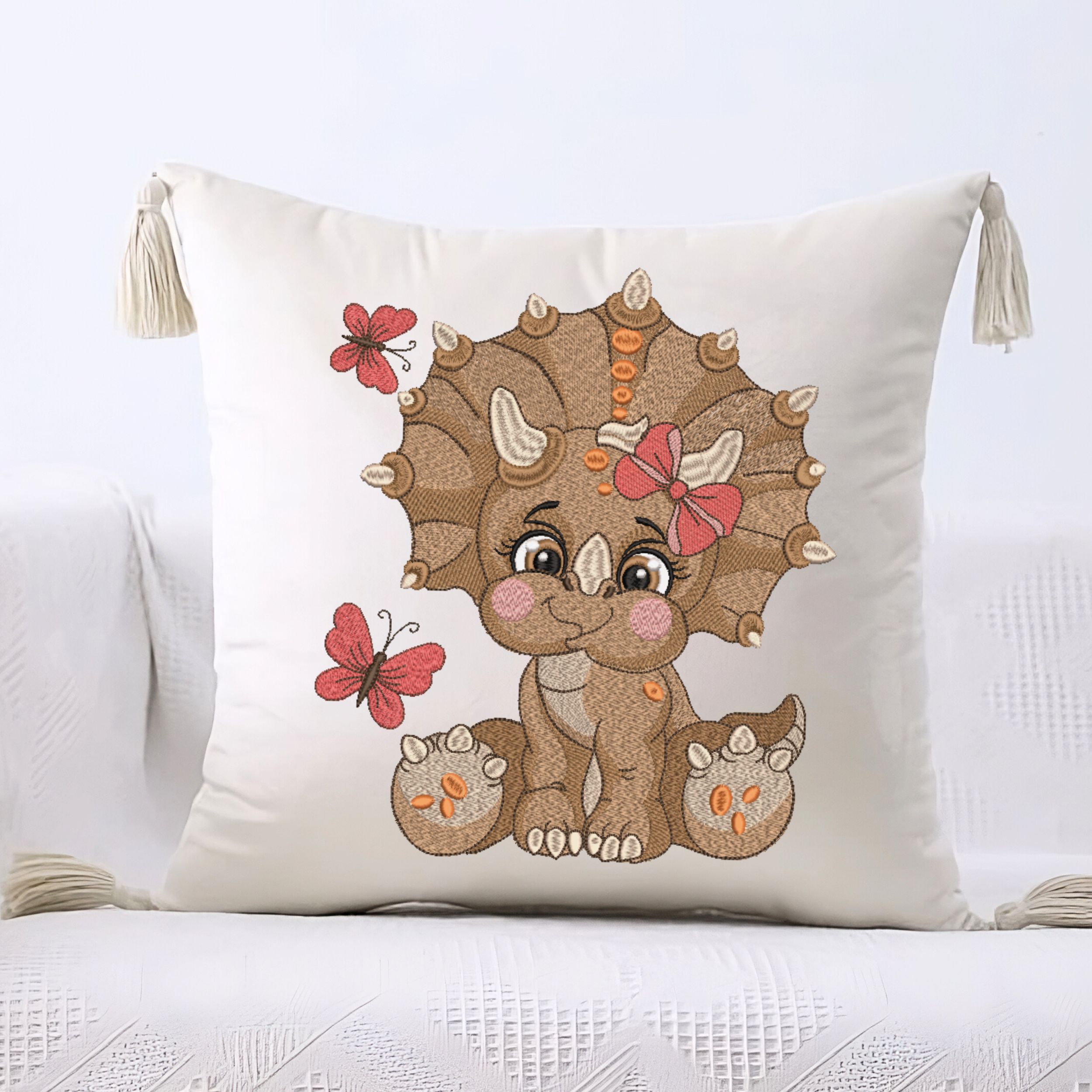 Cute Triceratops Baby Girl Dinosaur | OregonPatchWorks
