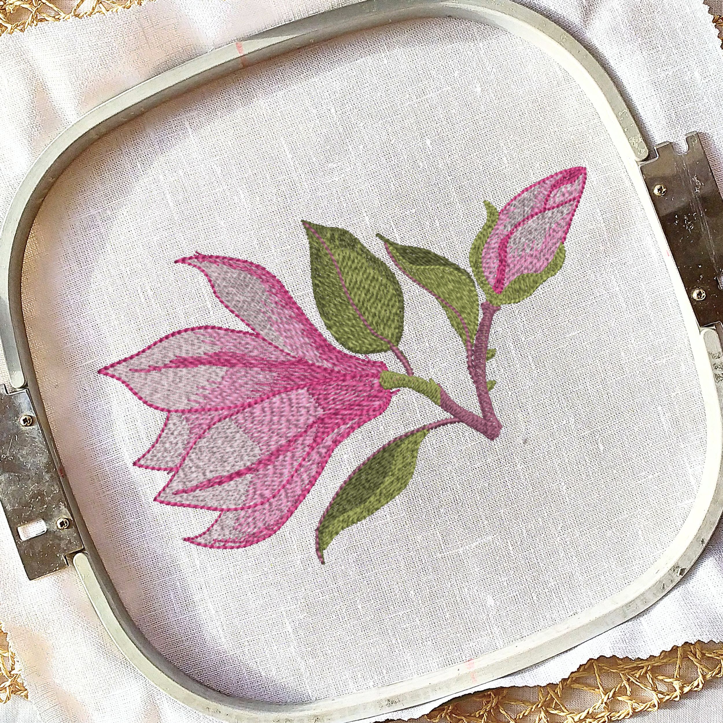 Pink Magnolia Flower | OregonPatchWorks