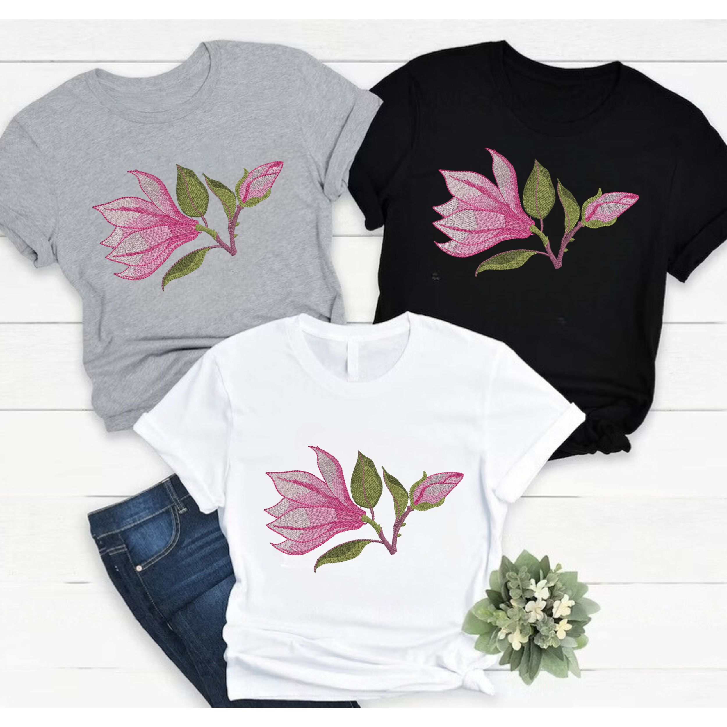 Pink Magnolia Flower | OregonPatchWorks