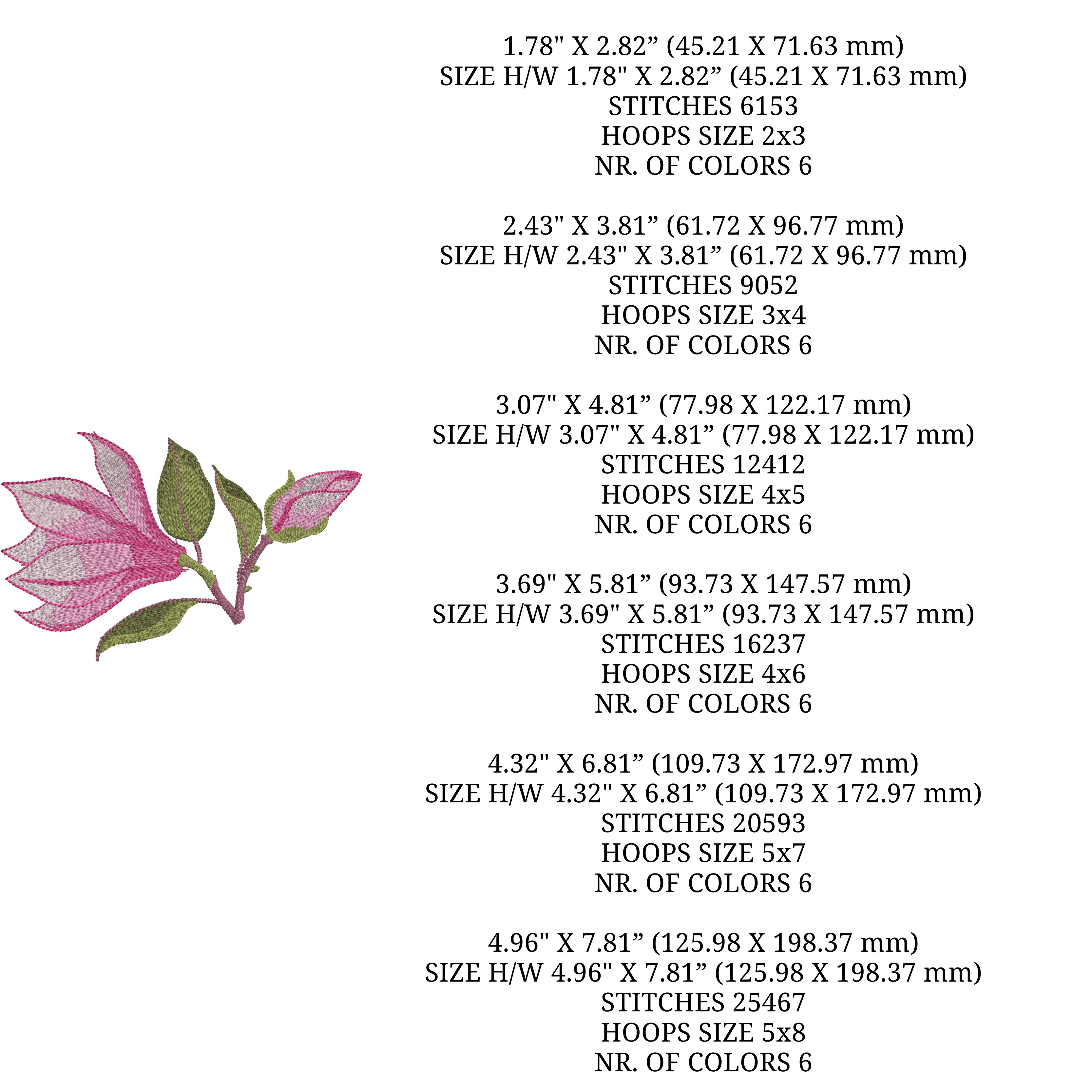 Pink Magnolia Flower | OregonPatchWorks