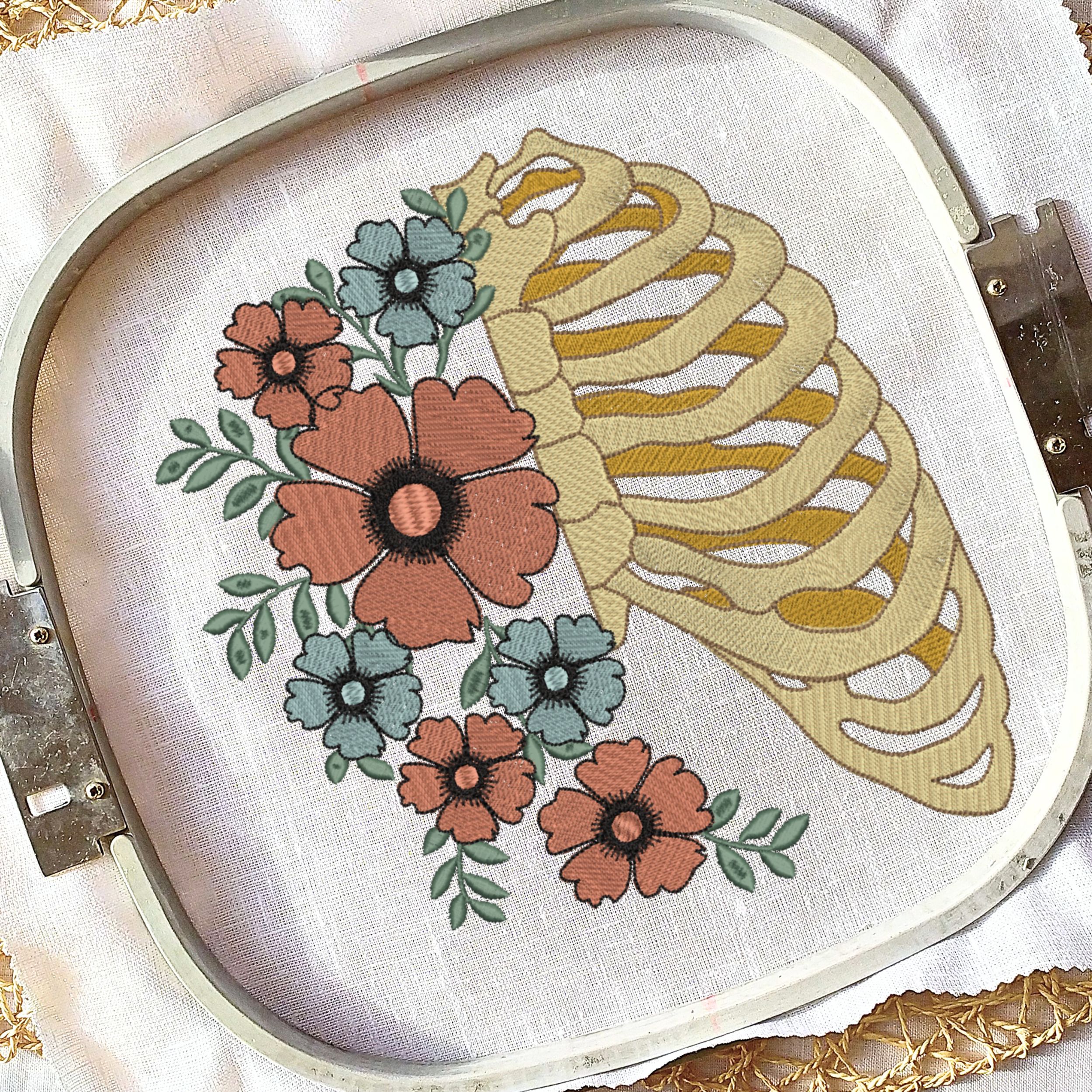 Floral Skeleton | OregonPatchWorks