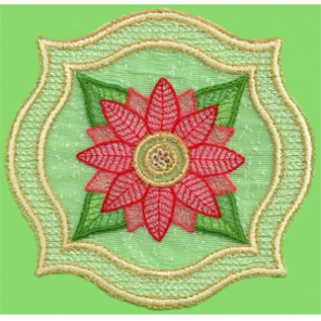 POINTSETTIA DOILY | OregonPatchWorks