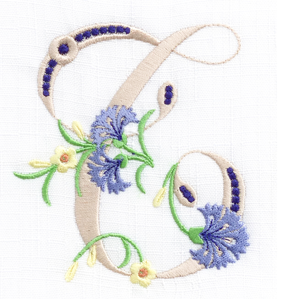 CORNFLOWER MONOGRAMES | OregonPatchWorks